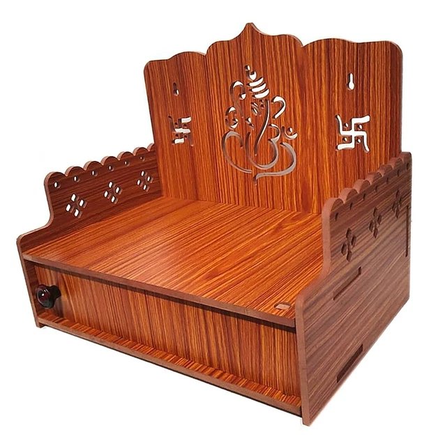 WALL MOUNTED WOODEN MDF Temple/Home Temple/Pooja Mandir For Home/Office ...