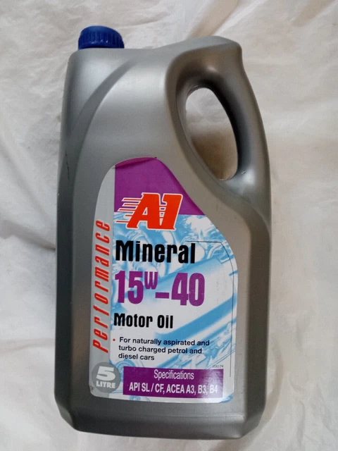 5LT TETROSYL MINERAL 15/40 ENGINE OIL API SL/CF, ACEA A3, B3, B4 ...