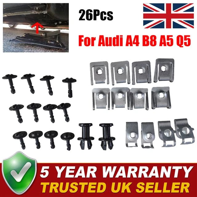 26X ENGINE UNDERTRAY Under Cover Fixing Clips Fitting Kit For Audi A4 B8 A5 Q5 £6.59 - PicClick UK