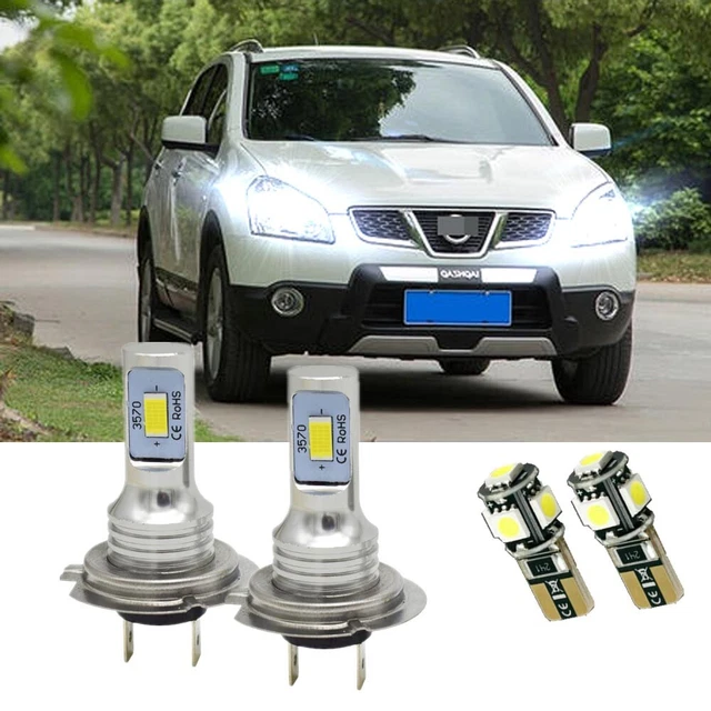 FOR NISSAN QASHQAI 2007-2012 - 4x 6000K LED Xenon Low Dip/Side Light ...