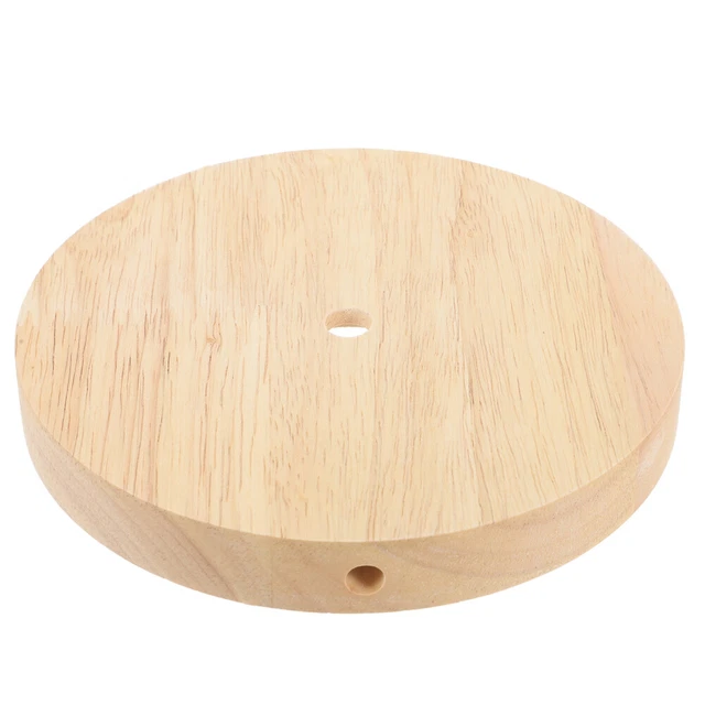 WOODEN TABLE LAMP Base Round Lamp Display Base Wood Display Pedestal ...
