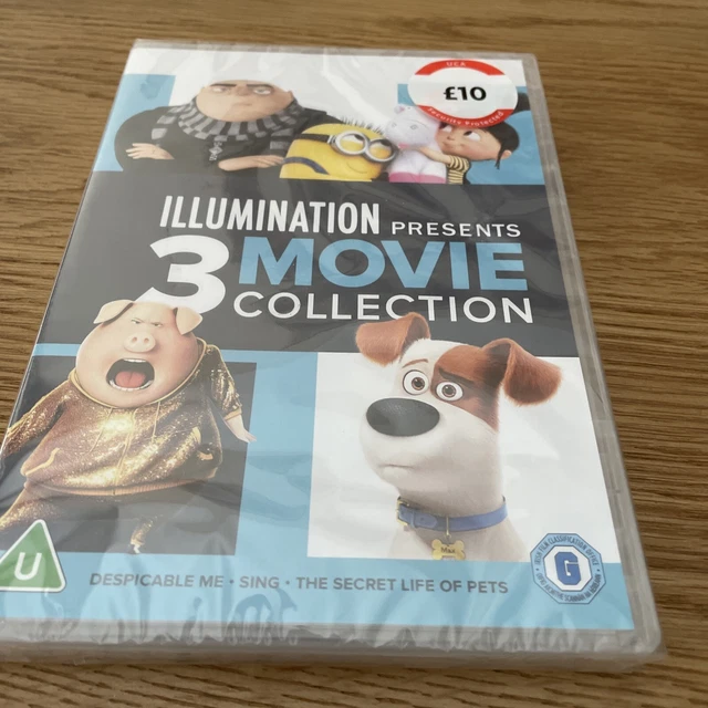 3 MOVIE COLLECTION Despicable Me, Sing & Secret Life of Pets DVD. Free ...