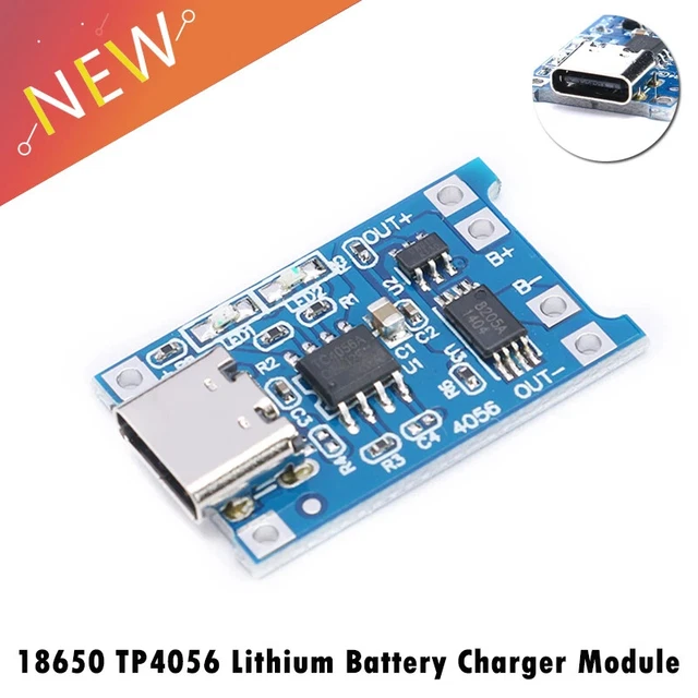 TYPE-C USB 5V 1A TP4056 Lithium Battery Charger Module 5PCS 18650 $4.62 ...