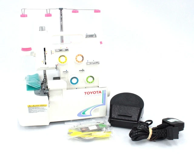 TOYOTA SL3304SL1 4-THREAD Overlock Electric Sewing Machine in White ...