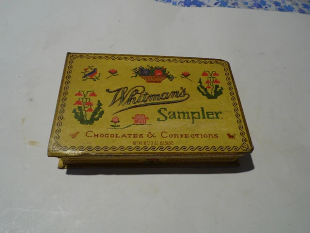 RARE VINTAGE 1940'S chocolate box Whitman's Sampler,USA,9"x5.75",good ...