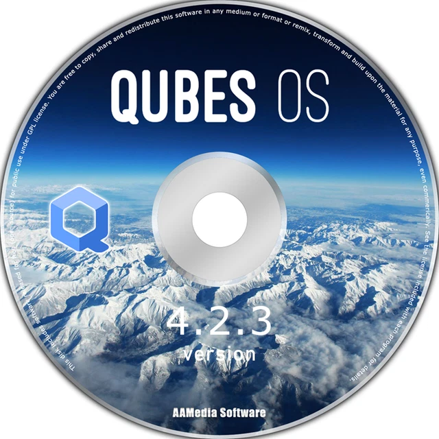 QUBES OS 4.2.3 64bit Live Bootable DVD DL Secure Linux Operating System ...