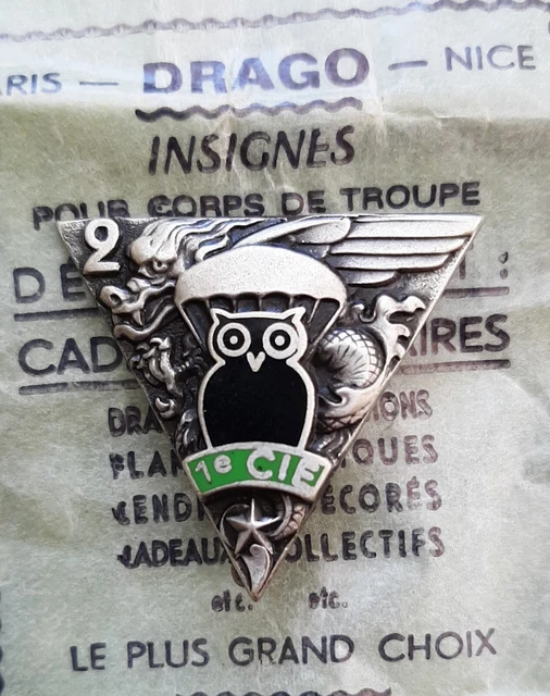 INSIGNE 1° COMPAGNIE 2° REP PARACHUTISTE LÉGION ÉTRANGÈRE Retirage ...