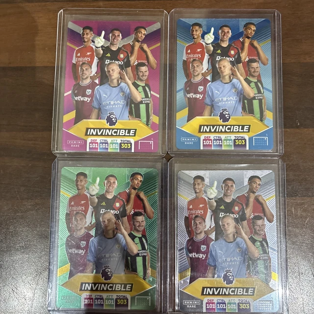 PANINI ADRENALYN XL premier league 2025 Invincible Full Parallel Set X4 ...