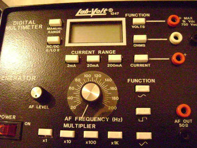 LAB-VOLT DIGITAL MULTI-METER Tester/ Function Generator Model # 1247 ...