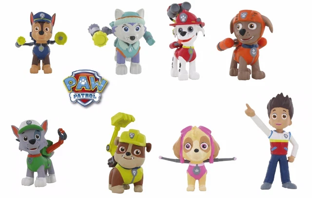 PAW PATROL NICKELODEON Complete Series 8 Characters Rubber Complete Set ...