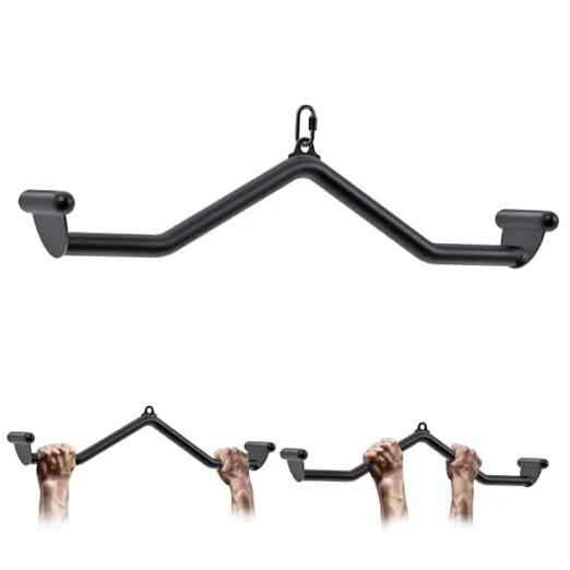 LAT PULL DOWN Bars Cable Machine Attachment, Rowing T-bar V-bar Set ...