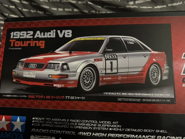 TAMIYA 58699 1992 Audi V8 Touring Car (TT-02) 1:10 RC Car Kit (WITH ESC ...