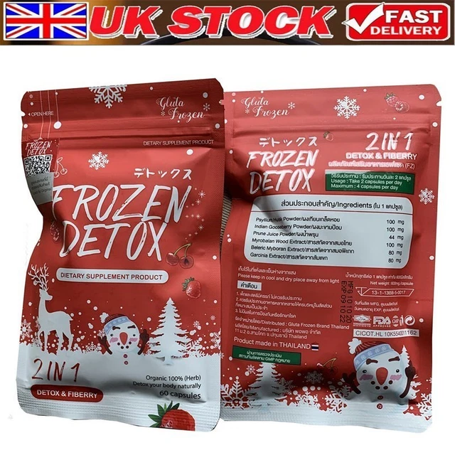 FROZEN DETOX 2 in 1 Detox Psyllium Husk Garcinia Rich Skin Whitening ...