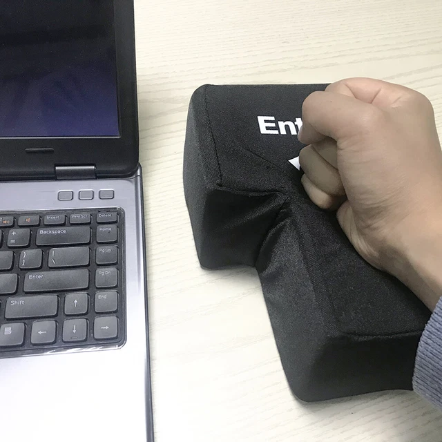 ANTI-STRESS COMPUTER HUGE Enter Key Giant USB Keyboard Vent Button ...