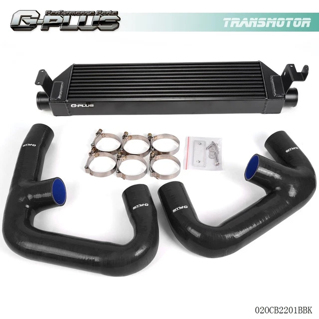 FIT FOR VOLKSWAGEN Golf R GTI MK7 Upgrade Twin Intercooler + Black Hose ...