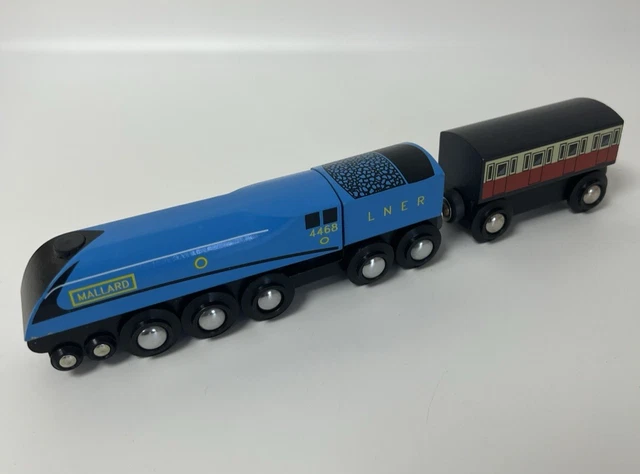 VINTAGE BRIO MALLARD LNER Train 33413 Wooden Train Boxed With Leaflet ...