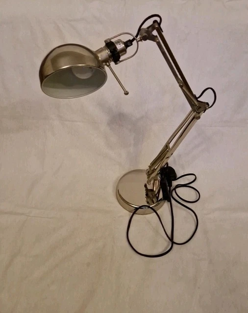 ADJUSTABLE DESK LAMP - Ikea Forsa Type A0501 Anglepoise Style - Chrome ...