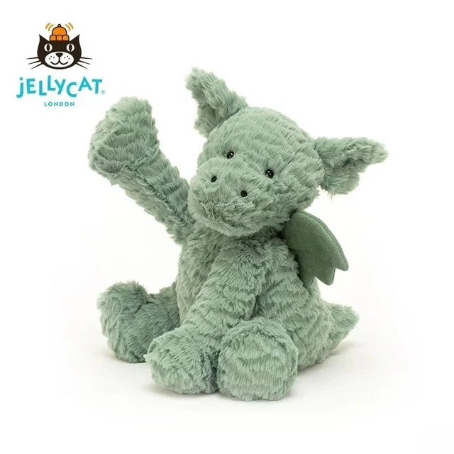 JELLYCAT FUDDLEWUDDLE DRAGON - Green Collectible Plush, BNWT with Dust ...