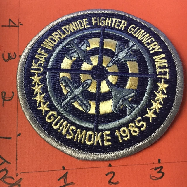USAF WORLDWIDE FIGHTER Gunnery Meet Gunsmoke 1985 SQUADRON Patch 11/1 ...