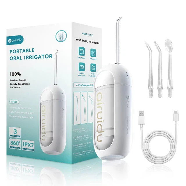 PORTABLE ORAL IRRIGATOR Dental Water Jet Mini Powerful Water Flosser ...