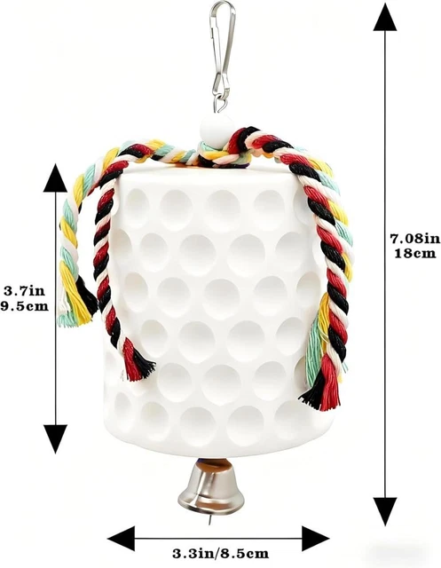 LARGE CHICKEN CHEWING Toy with Bells, Calcium Stone for Beak Grinding ...