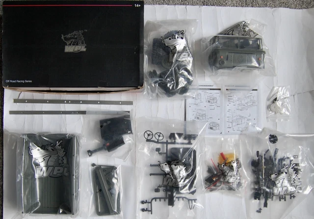 WPL OFF ROAD Racing B24-K 1/16 RC Military Truck Model Kit. Complete ...