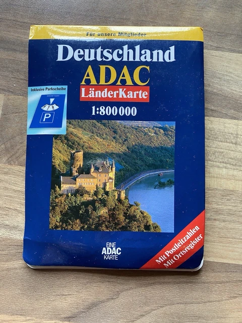 DEUTSCHLANDKARTE LANDKARTE ADAC mit Parkscheibe EUR 3,00 - PicClick DE