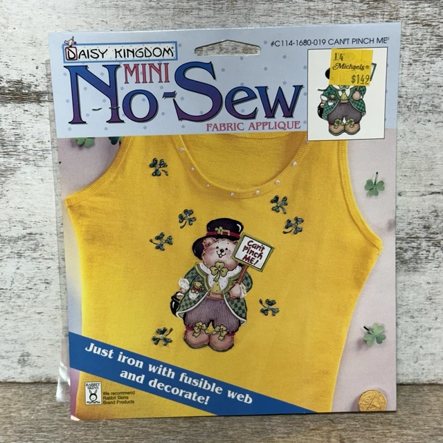 DAISY KINGDOM MINI No-Sew Fabric Applique #C114-1680-019 Can't Pinch Me New $3.49 - PicClick CA