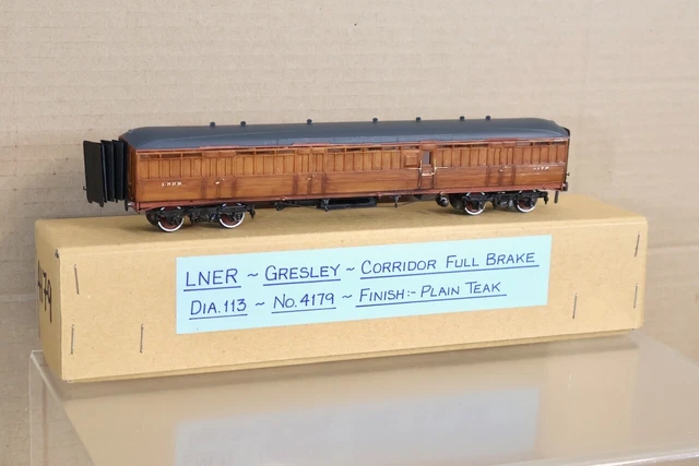IAN KIRK CHIVERS KIT BUILT LNER CORRIDOR FULL BRAKE PARCELS COACH 4179 ...