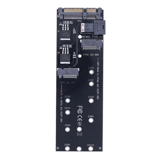 22PIN SATA M.2 SSD Adapter SFF-8643 to NVMe M.2 NGFF SSD for Mainboard ...