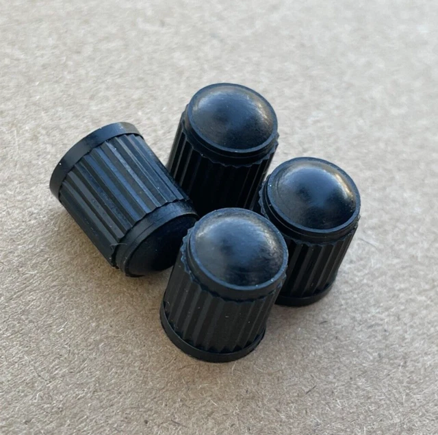 BMW MINI TPMS Caps Tyre Pressure Sensor Valve Dust Stem Caps Black New ...