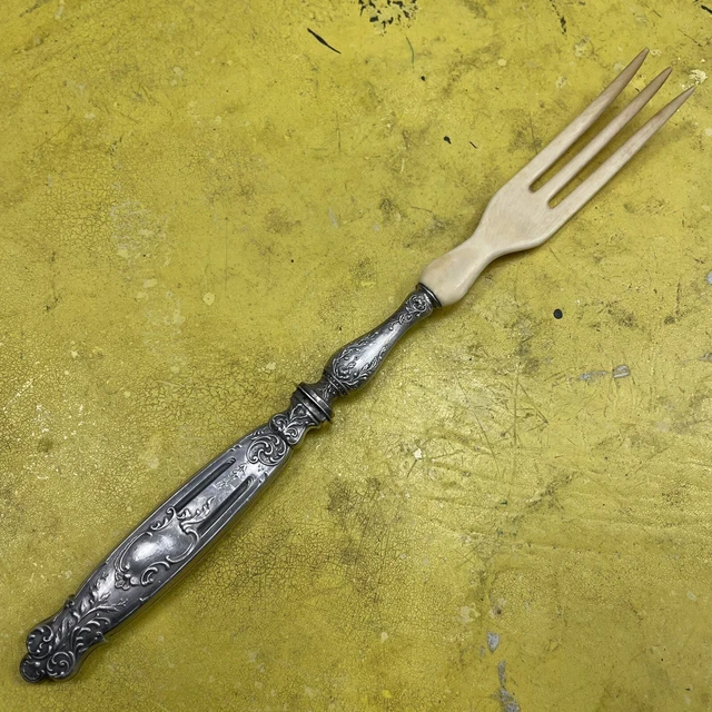 FOURCHETTE DE SERVICE EN ARGENT FOURRÉ poinçon MINERVE (Fin XIXe) EUR ...