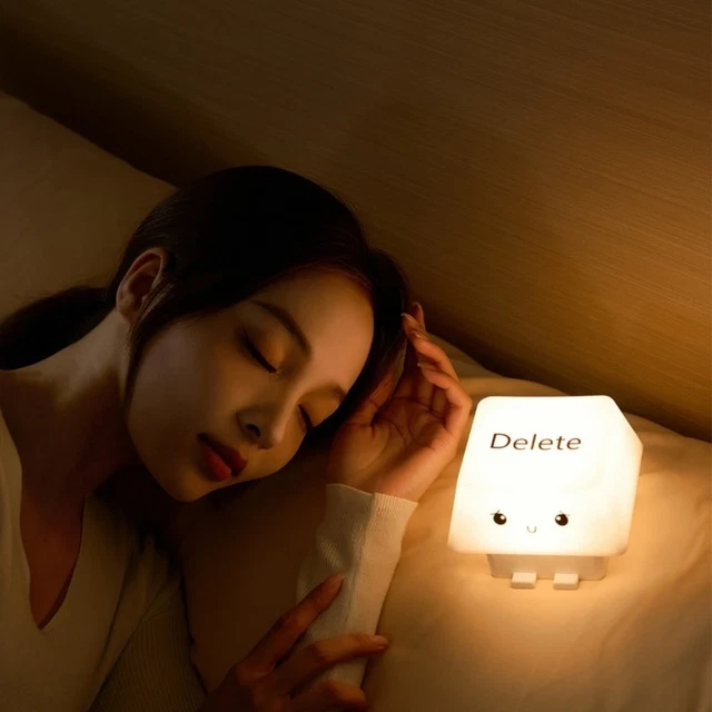 CREATIVE COMPUTER KEY Shape Night Light Adjustable Brightness Desk Lamp ...