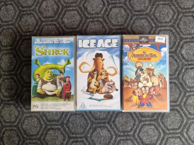 VHS KIDS BUNDLE - Shrek - Ice Age - American Tail - Tracked Fast Post ...