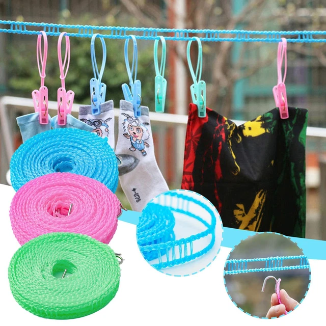 WINDPROOF CLOTHESLINE HANGING Rope Clothes Hangers} щг щ^ ιъ яξ χ[ м ...
