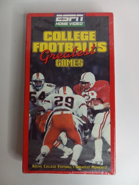ESPN HOME VIDEO: College Football's Greatest Games (VHS, 1995) FACTORY ...