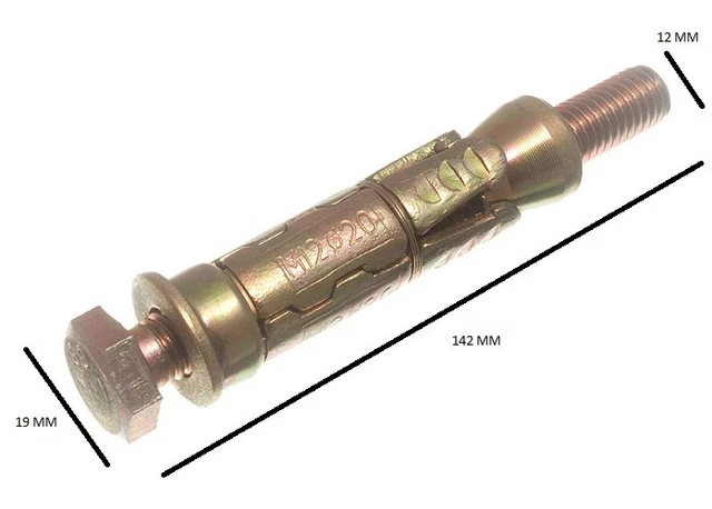 LOOSE SHIELD ANCHOR Bolt M12 Bolt M16 Shield By 115mm Length Yzp Pack ...