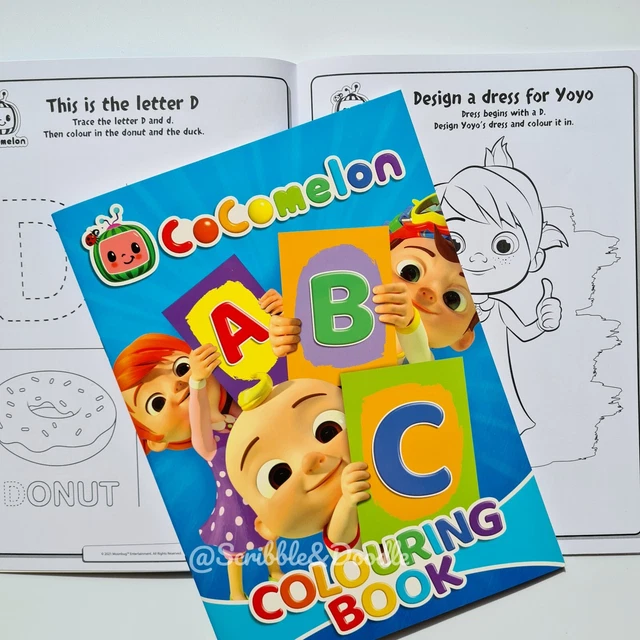 COCOMELON ABC COLOURING Book, Handwriting practice Activity Book PRE ...