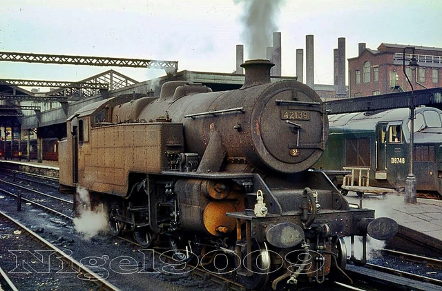 ORIGINAL 35MM AGFA Colour Slide ex LMS 4MT 2-6-4T 42139 Leeds Central ...