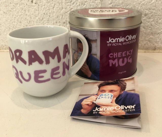 JAMIE OLIVER 'DRAMA Queen' Cheeky Mug by Royal Worcester w/ Tin £9.99 ...