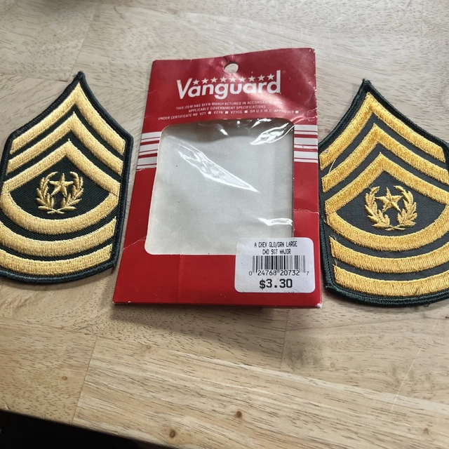 ORIGINAL U.S. ARMY Full Size Command Sergeant Major Chevrons, Stripes £ ...
