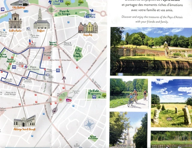 TOURIST MAP OF Arras, Northern France. £5.43 - PicClick UK