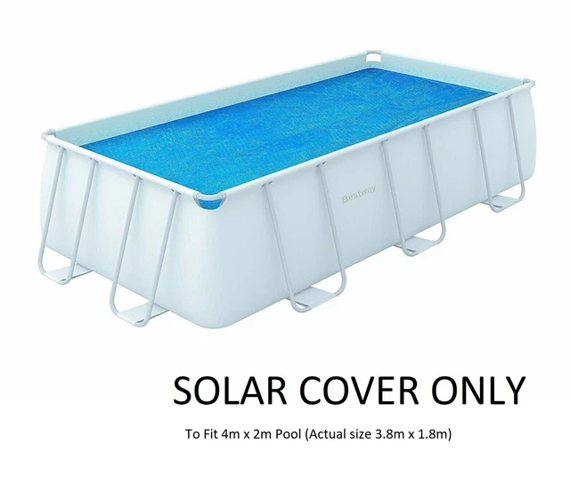 BESTWAY SOLAR COVER Rectangular Swimming Pool Fits 4m x2m 13.5ft KEEP ...