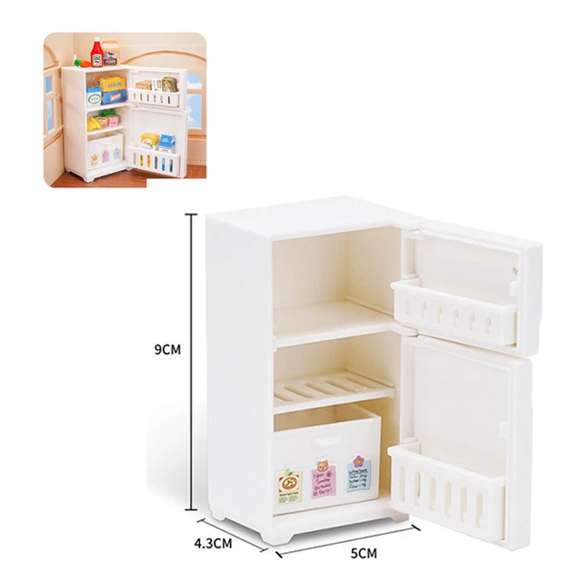 1:12 REFRIGERATOR DOLLHOUSE Mini Furniture Miniature Model Kitchen ...