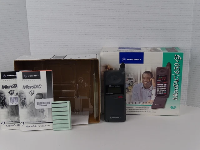 VINTAGE 1997 MOTOROL MicroTAC 650e Cellular Flip Phone Still In Box ...