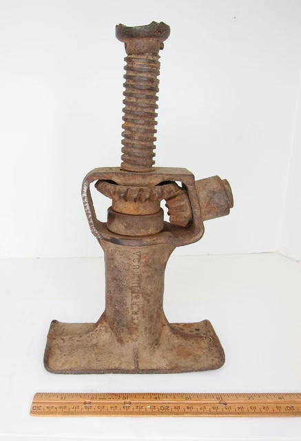 ANTIQUE WALKER RACINE USA B333 CAR JACK as is for restore STEAM PUNK ...