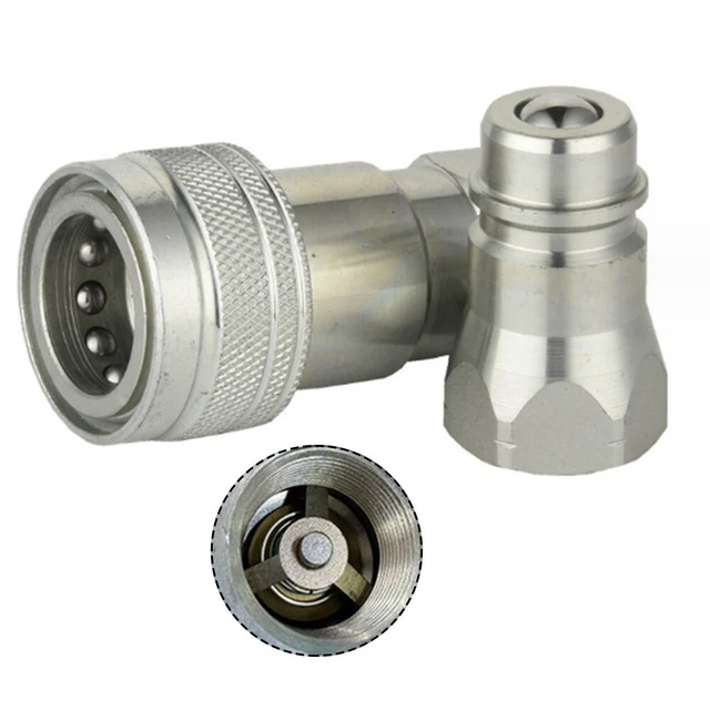 HEAVY DUTY CARBON Steel Quick Connector with Secure Ball Locking ...