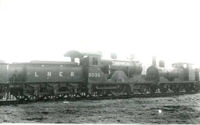 RAILWAY PHOTO LNER 4-4-0 No 8036 at Stratford 1937 by R M Casserley £1. ...