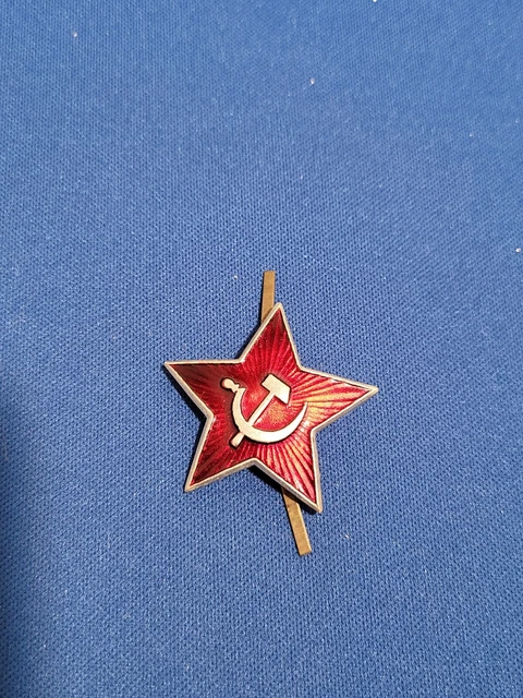 PIN WWII RED STAR WW2 Military USSR Soviet ARMY Russia Enamel Badge ...