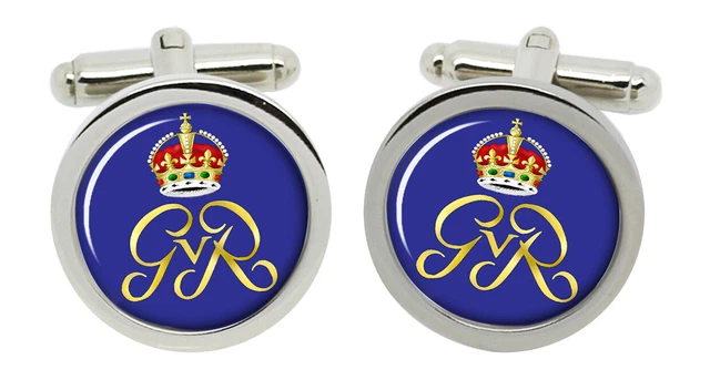 GEORGE V MONOGRAM Cufflinks in Chrome Box EUR 45,88 - PicClick FR